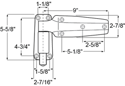 Kason® 1248 Series Spring-Assisted Cam-Lift Hinge - Case Parts ...